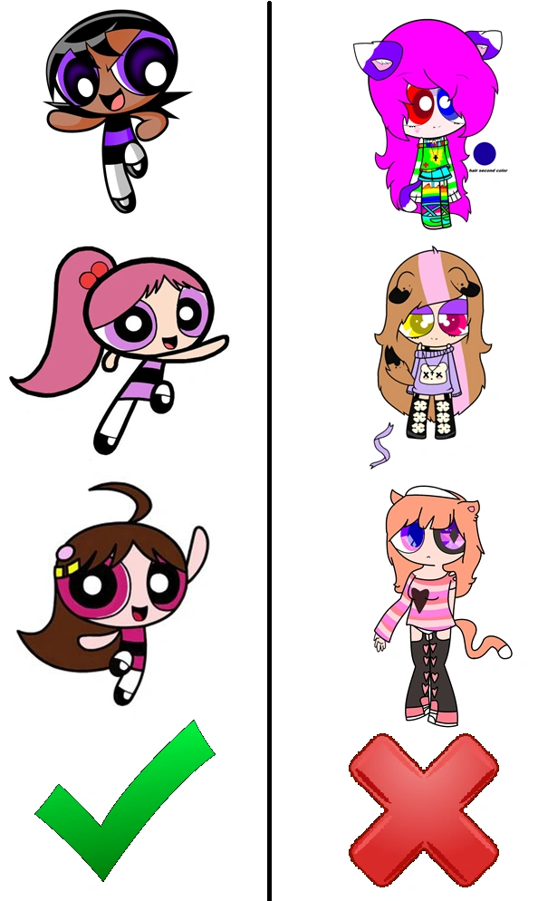 Image - Powerpuff Girls OC Good vs Bad.png | Powerpuff Girls Wiki ...