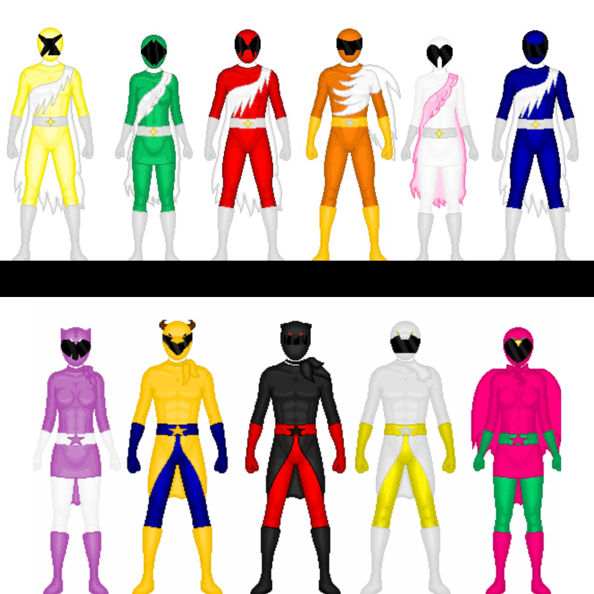 Taiyoko Sentai Mahouranger vs Tsukikage Sentai Seijuranger | Power Rangers Fanon Wiki | Fandom