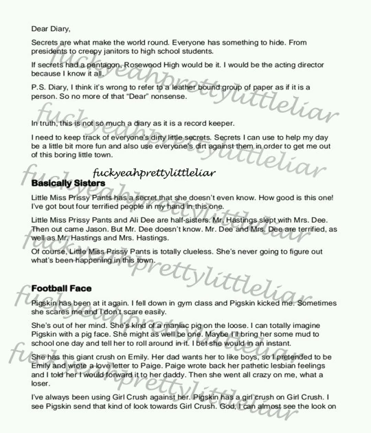 User blog:LovelyLies/Alison's diary | Pretty Little Liars Wiki | Fandom