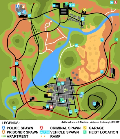 Image - Roblox jailbreak map.png | ROBLOX Jailbreak Wiki | FANDOM ...