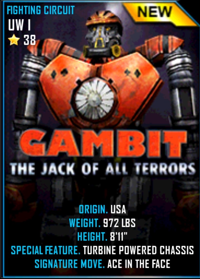 Gambit Real Steel Wiki Fandom Powered By Wikia