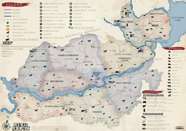 Image - Red-Dead-Redemption-Detailed-Game-Map.jpg | Red Dead Wiki ...