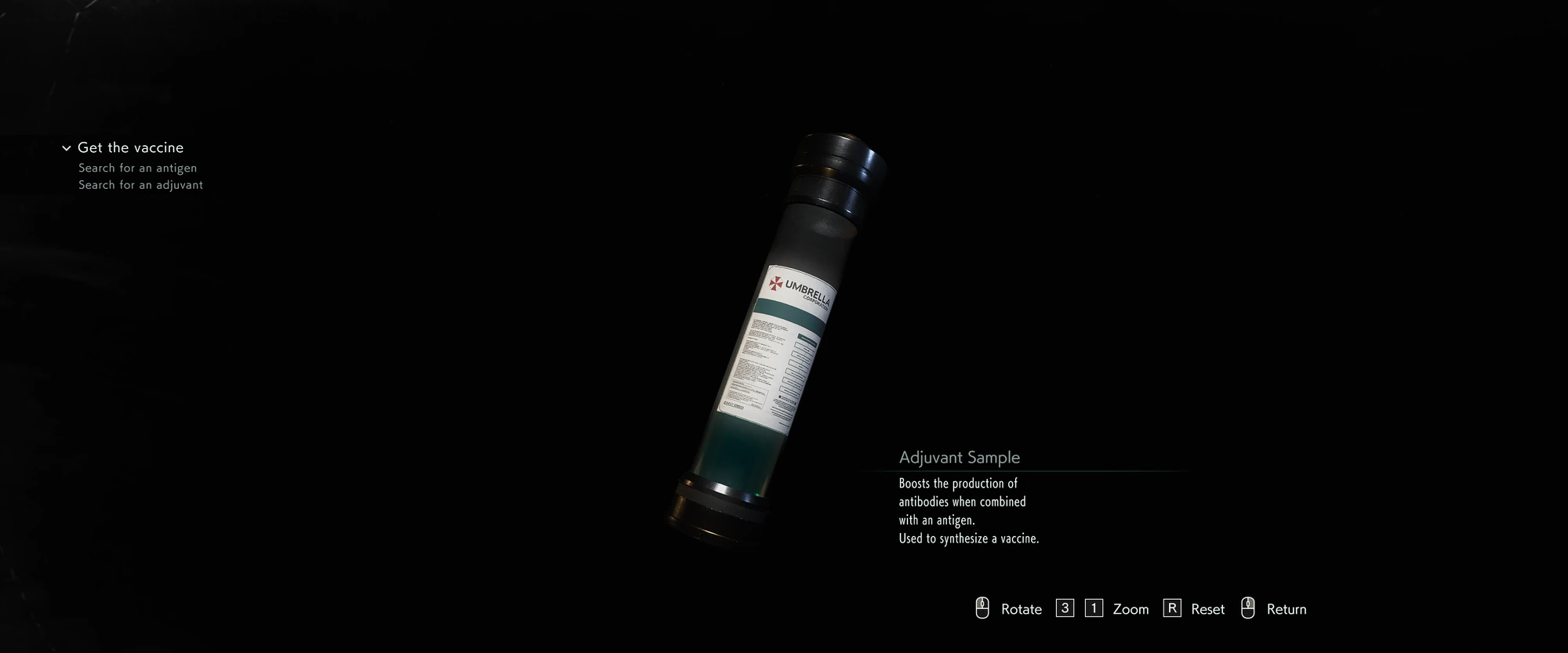 Adjuvant Sample | Resident Evil Wiki | Fandom