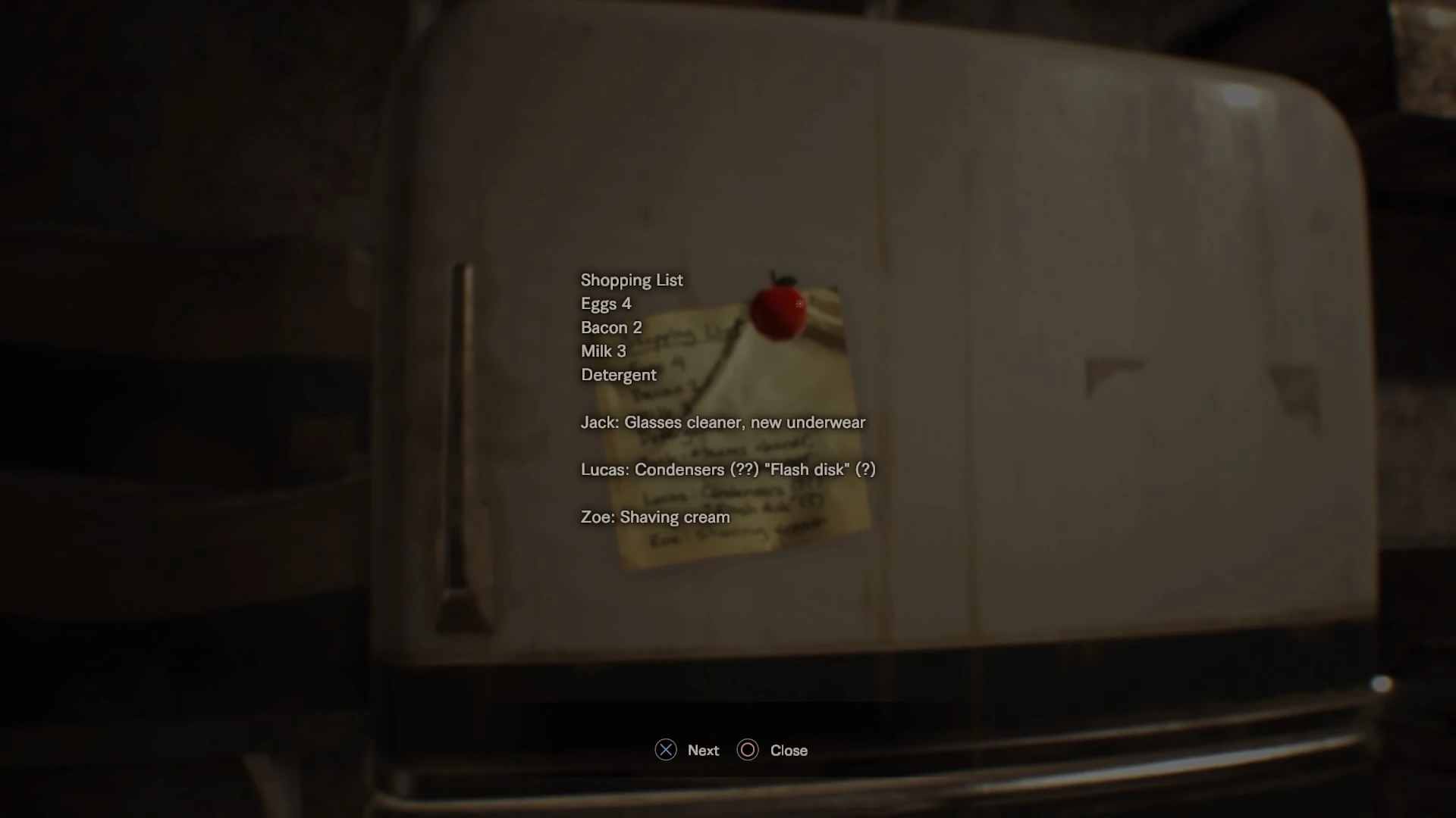 Refrigerator Note | Resident Evil Wiki | Fandom