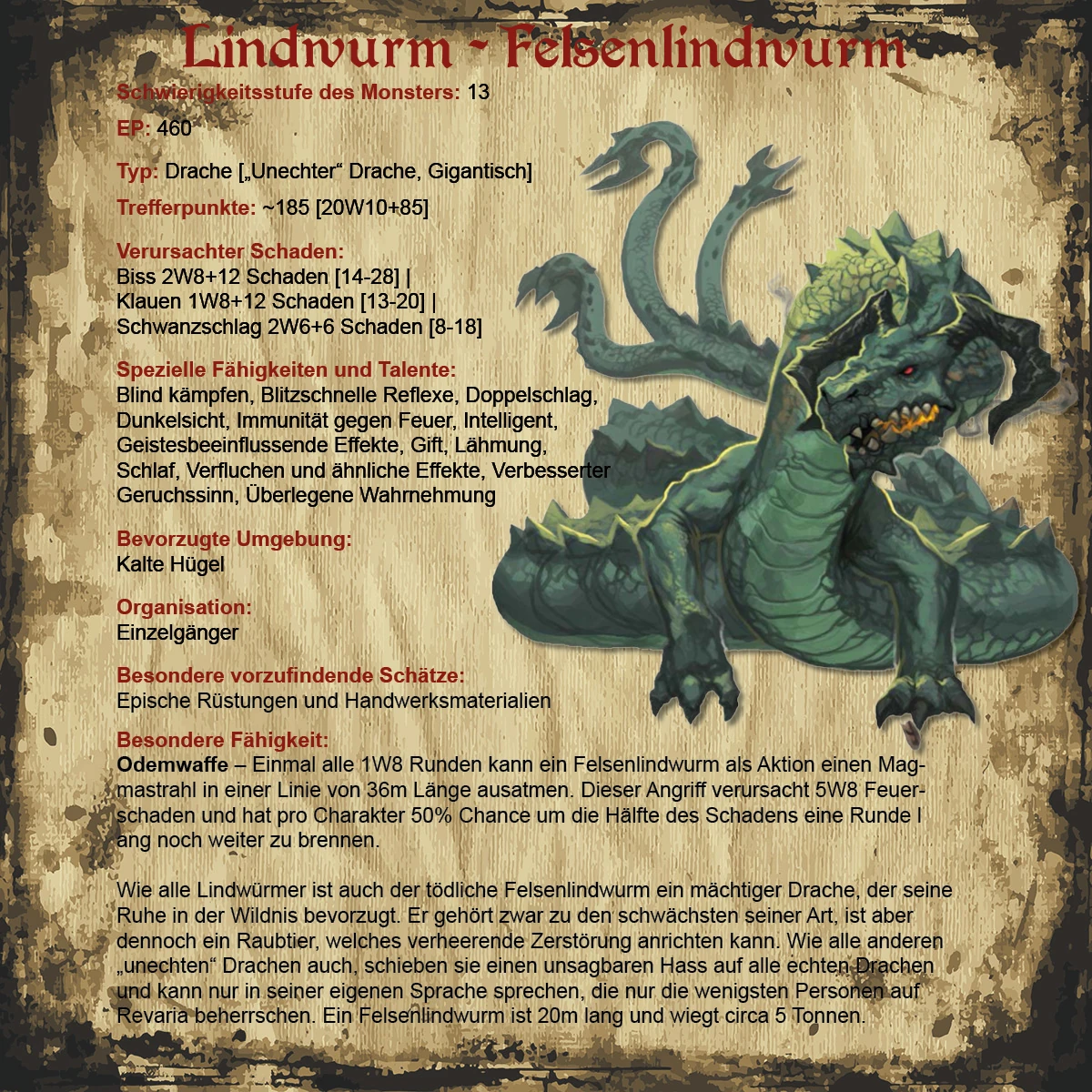 Lindwurm - Felsenlindwurm | Revaria Wiki | Fandom