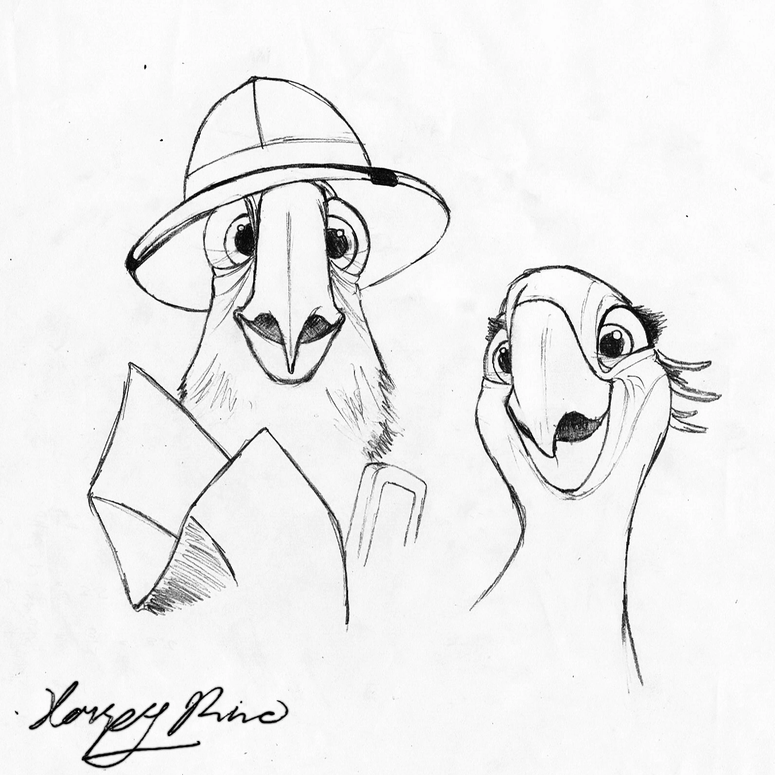 Image - Rio-2-Main-Poster-sketch---Blu-Smiling-with-Jewel.png | Rio ...