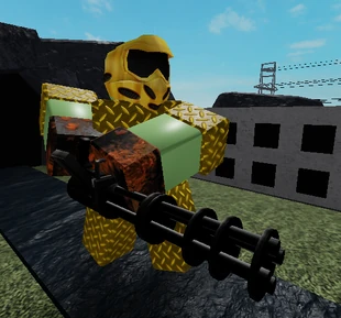 Golden Minigunner | Roblox Tower Battles (Fan Ideas) Wiki | Fandom