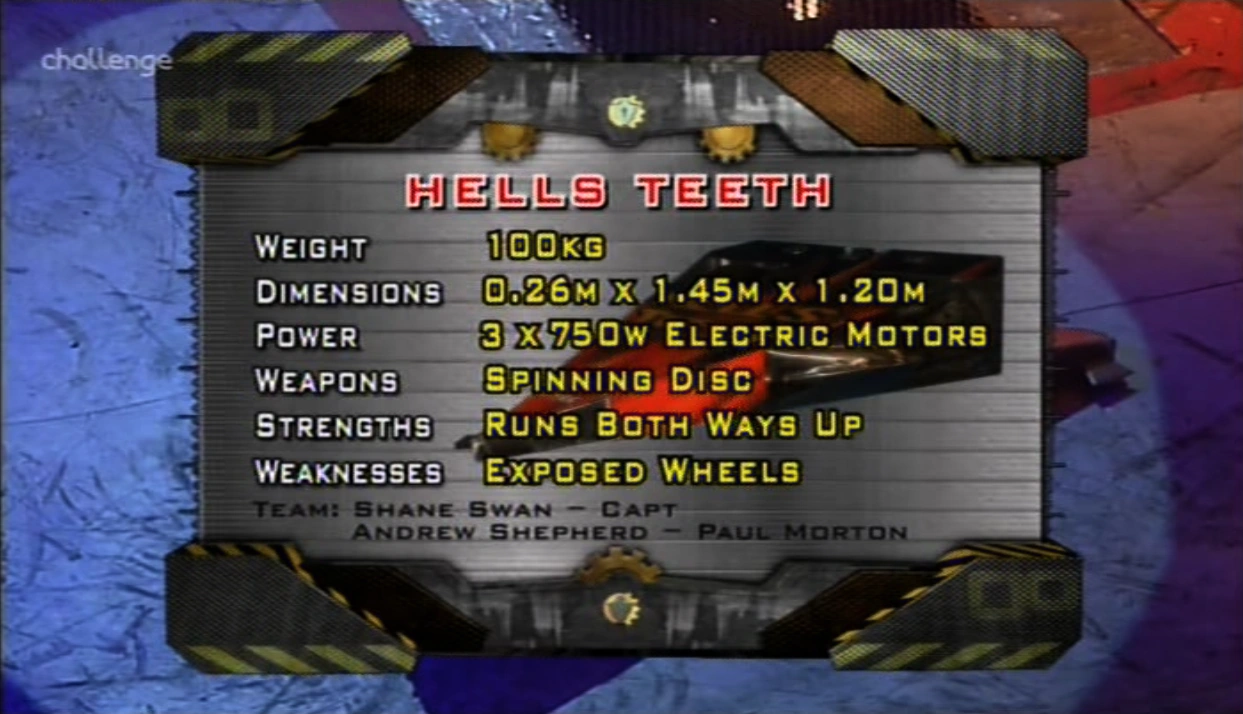 Hell's Teeth | Robot Wars Wiki | Fandom