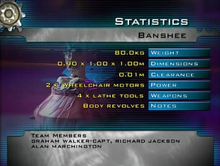 Banshee | Robot Wars Wiki | Fandom