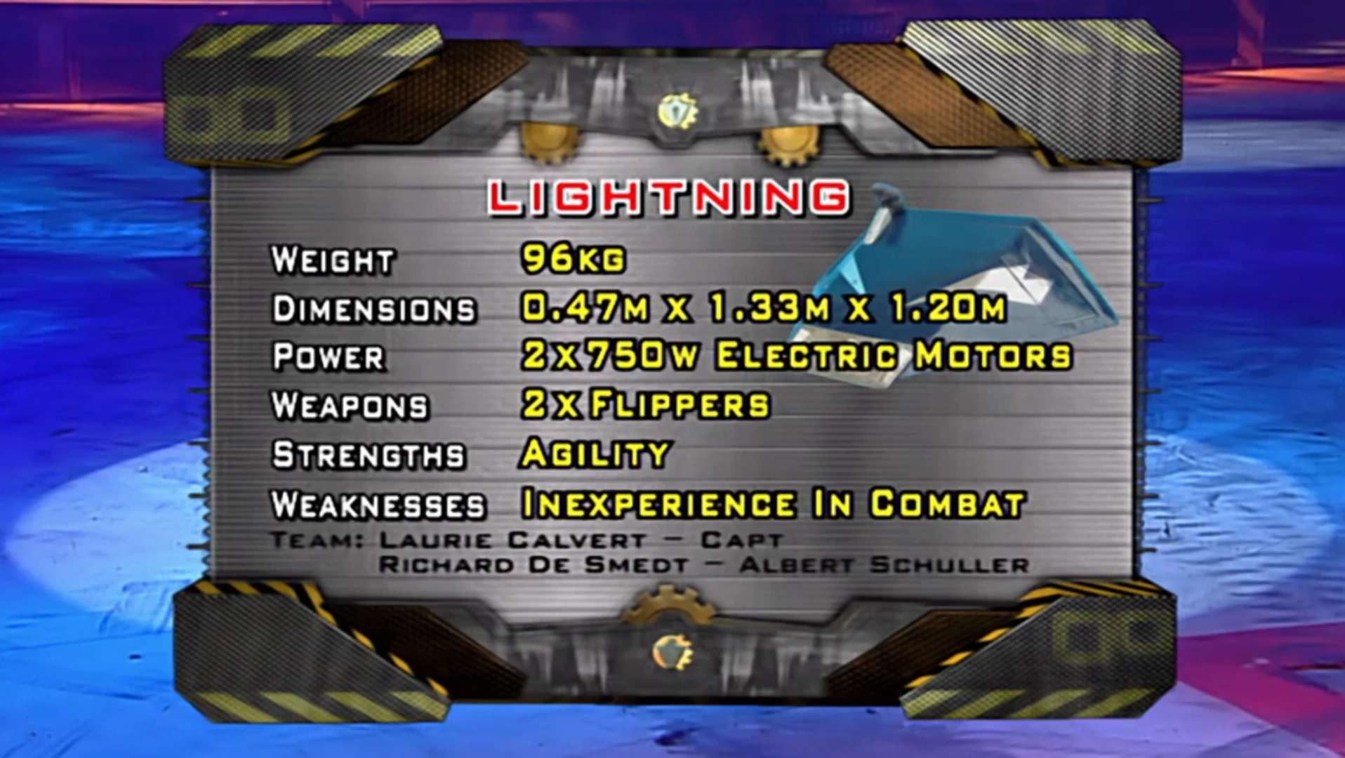 Lightning | Robot Wars Wiki | Fandom