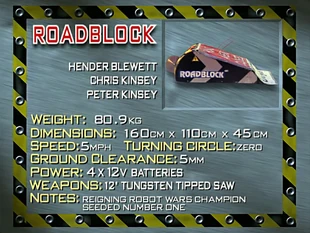 Roadblock | Robot Wars Wiki | Fandom