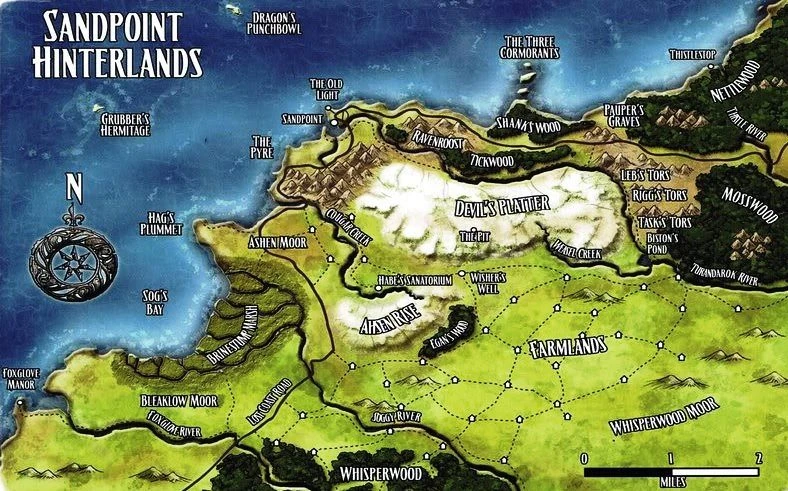 Sandpoint Hinterlands (Map) | RotRL Wiki | Fandom