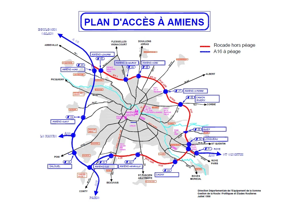 Image - Rocade d'Amiens - Plan d'accès.jpg | WikiSara | FANDOM powered by Wikia