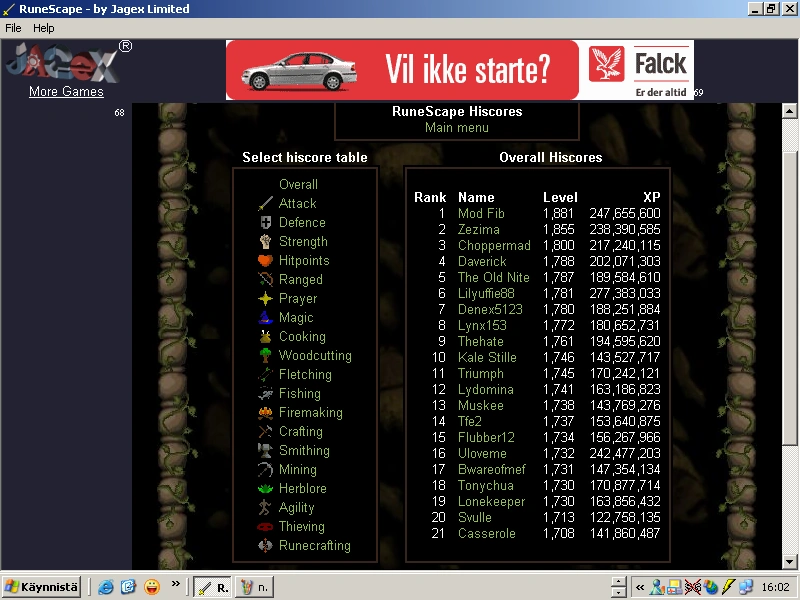 Daverick | RuneScape Players Wiki | Fandom