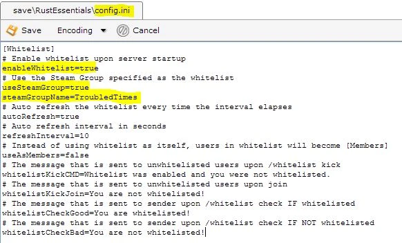 Whitelisting your Server with a Steam Group | Rust Essenitals Wiki ...