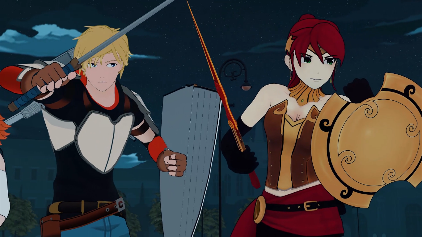 Image V3e10 Jaune And Pyrrha Png Rwby Wiki Fandom Powered By Wikia