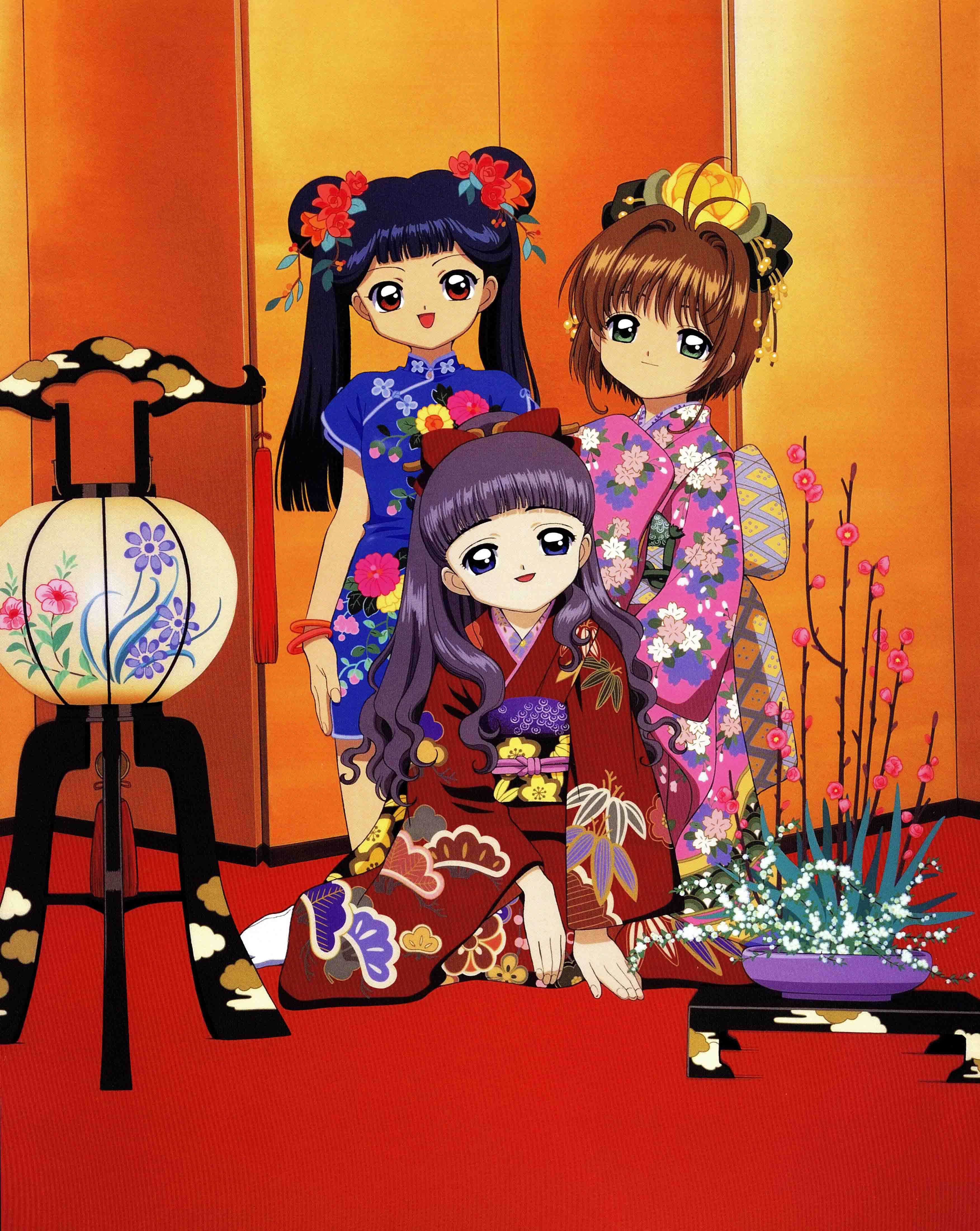 Imagen - Sakura, Tomoyo y Meilin en Kimonos.jpg | Sakura Card Captors ...
