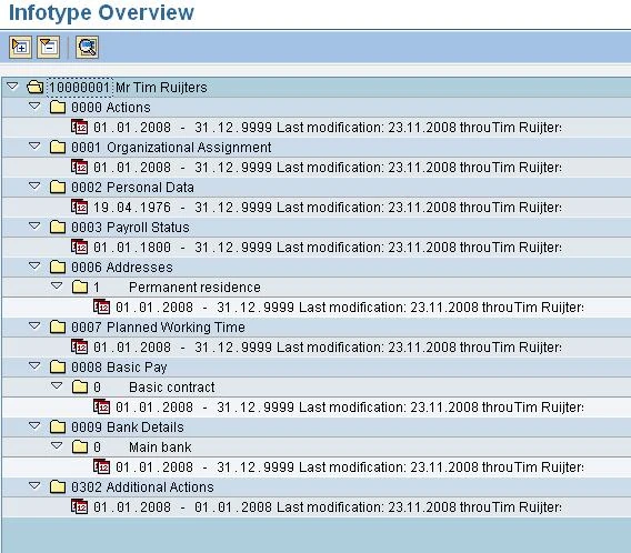 Infotypes overview | Nederlandse SAP wiki | Fandom