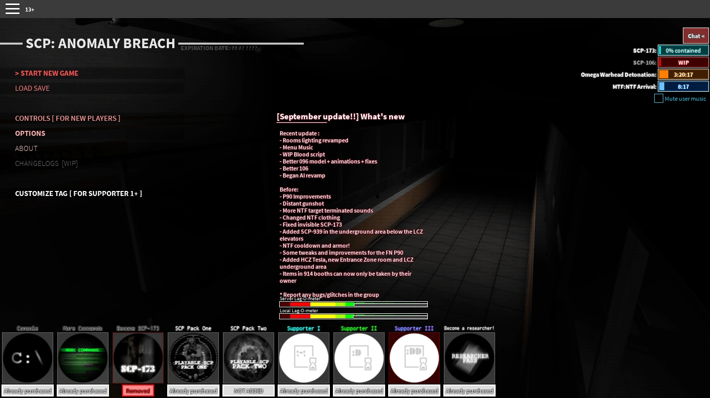 Main Menu | --=SCP: anomaly breach=-- Wiki | Fandom