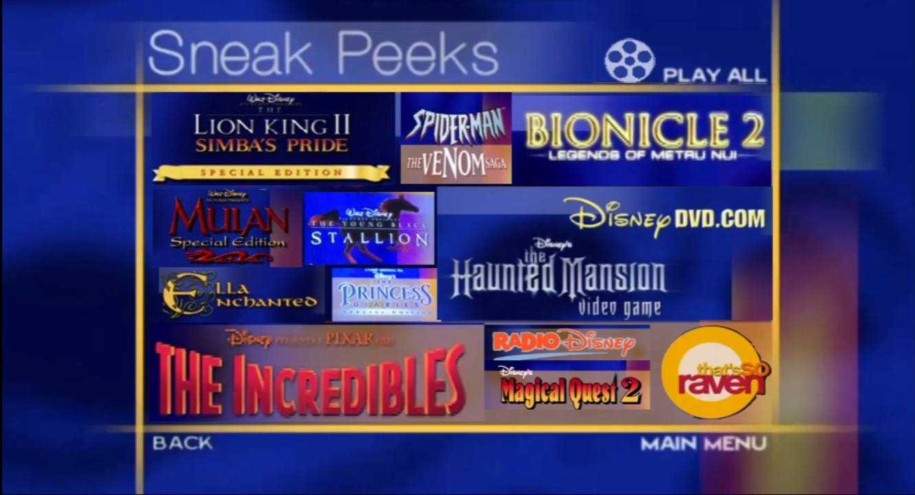 Sneak Peeks from Sneak Peeks Menu Play All The Movie 2004 DVD ... Sneak Peeks from Sneak Peeks Menu Play All The Movie 2004 DVD ...