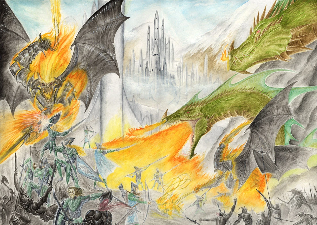 Image - The Fall of Gondolin.jpg | Wiki J. R. R. Tolkien | FANDOM ...