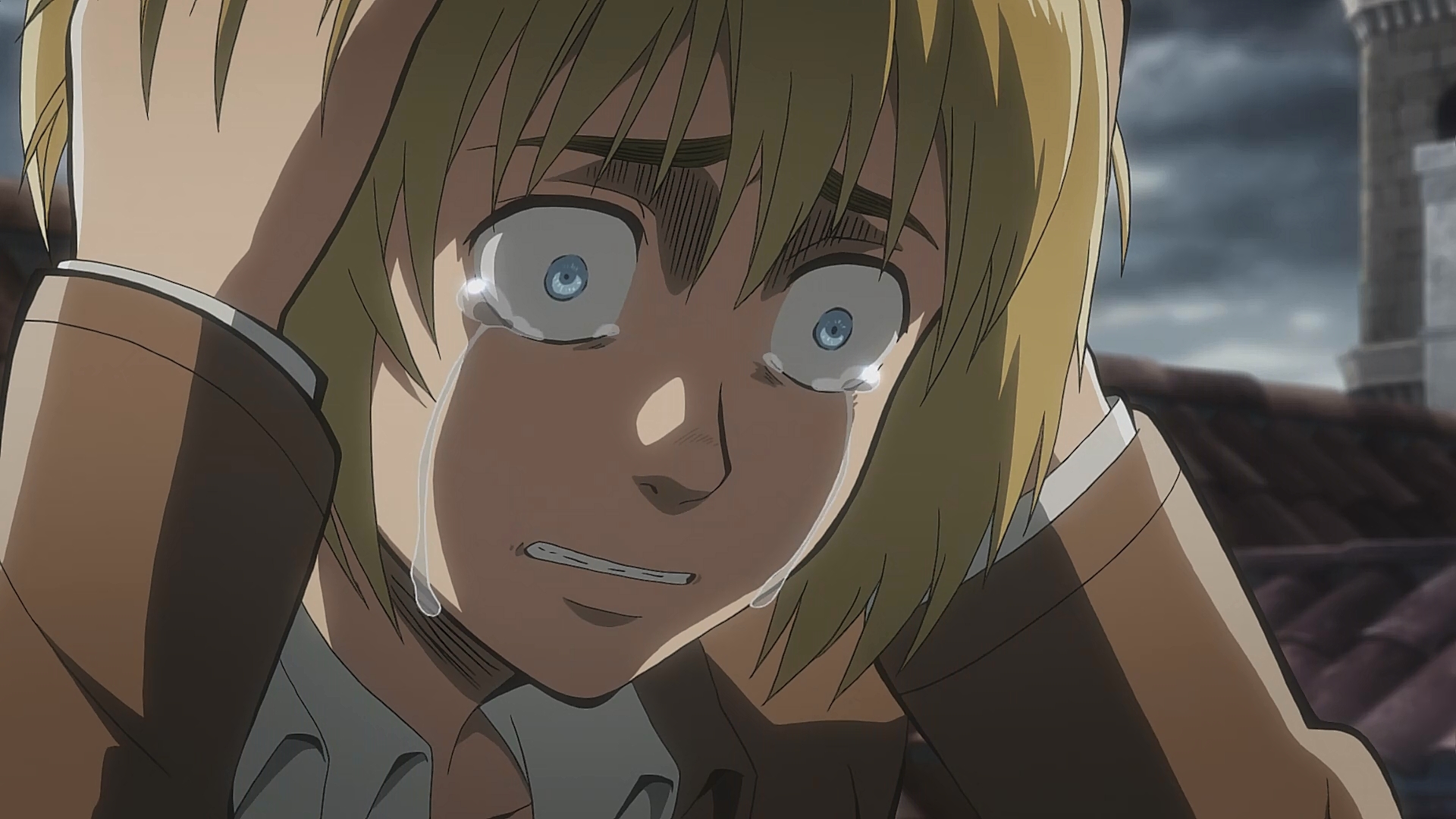 Image Armin In Shock From Erens Death Attack On Titan Wiki Fandom Powered By Wikia