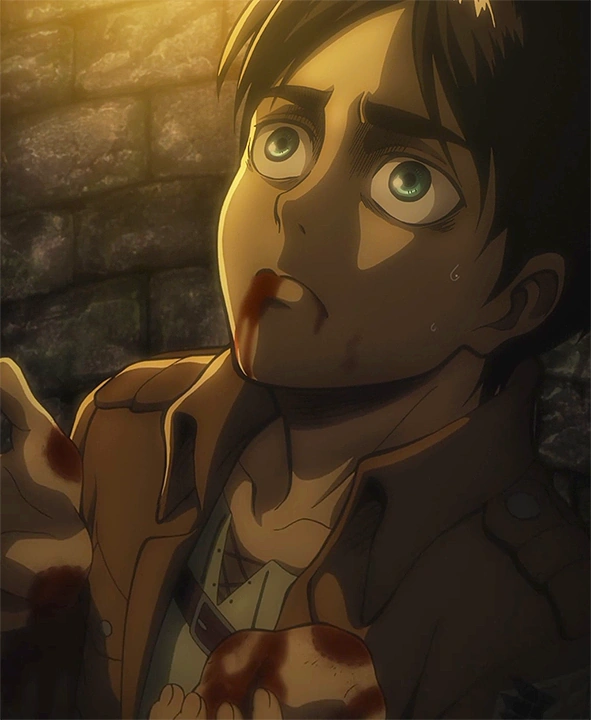 Eren Jaeger Biting Hand