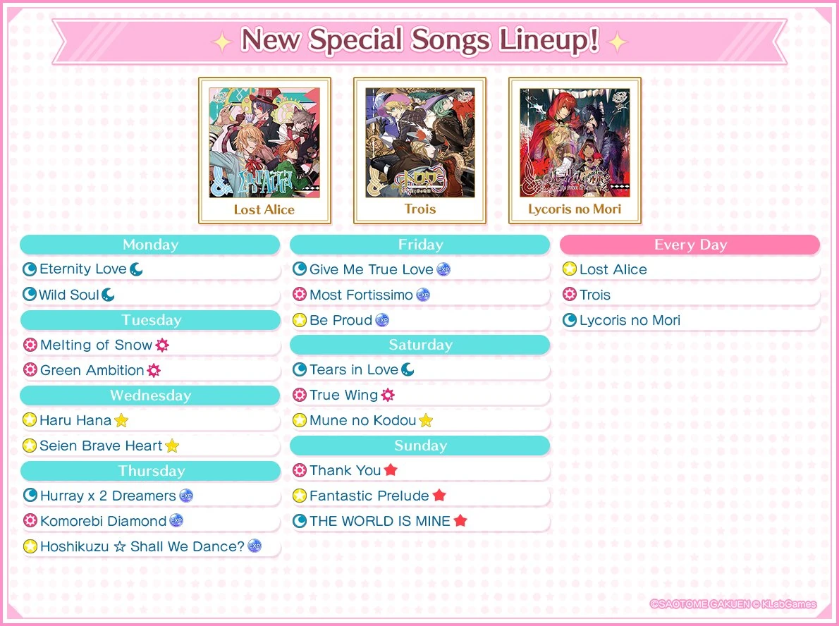 Song List | Shining Live Wiki | Fandom