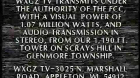 WXGZ-TV Final Sign-off | Signons and Signoffs Wiki | Fandom