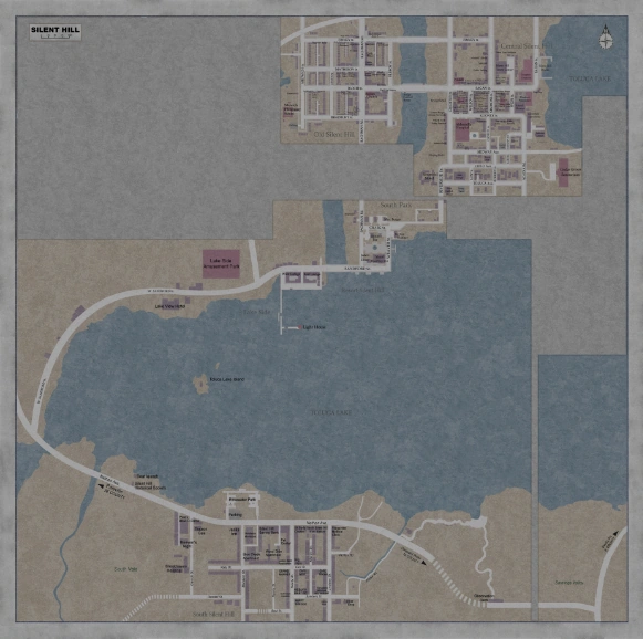 New SH2-styled complete map of the entire town of Silent Hill, except ...