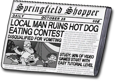 Image - Newspaper-Level1.png | The Simpsons: Hit & Run | FANDOM powered ...