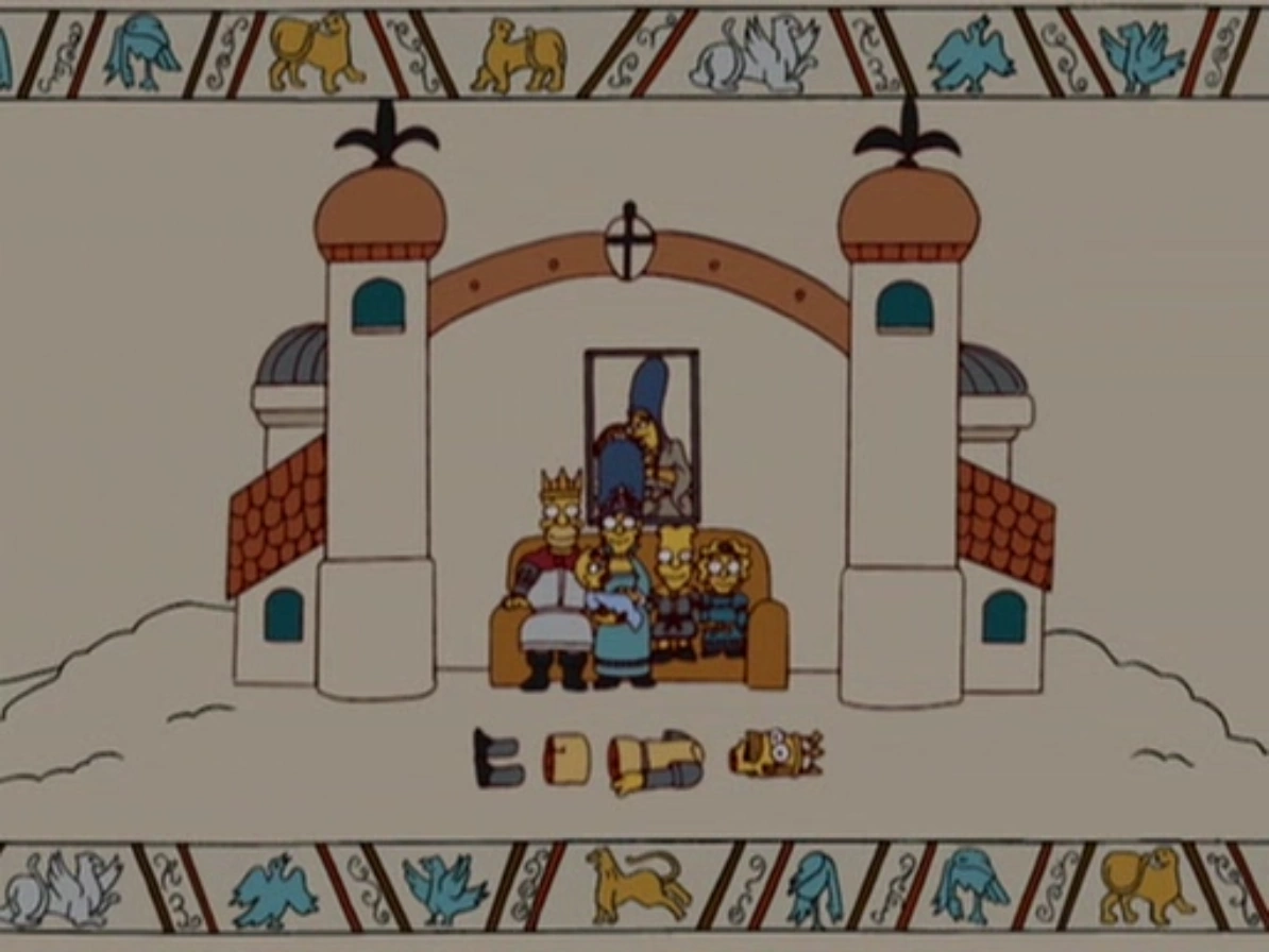 Medieval Tapestry couch gag | Simpsons Wiki | Fandom