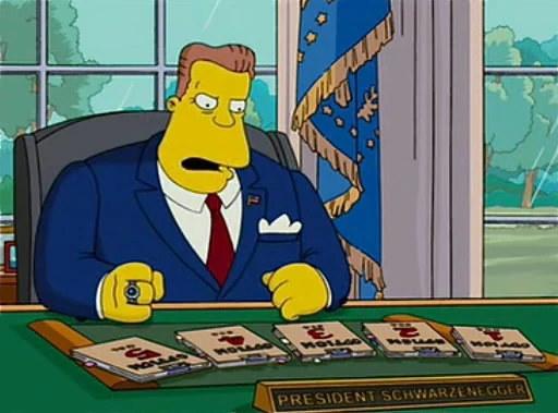 Presidente Arnold Schwarzenegger | Wikisimpsons | FANDOM powered by Wikia