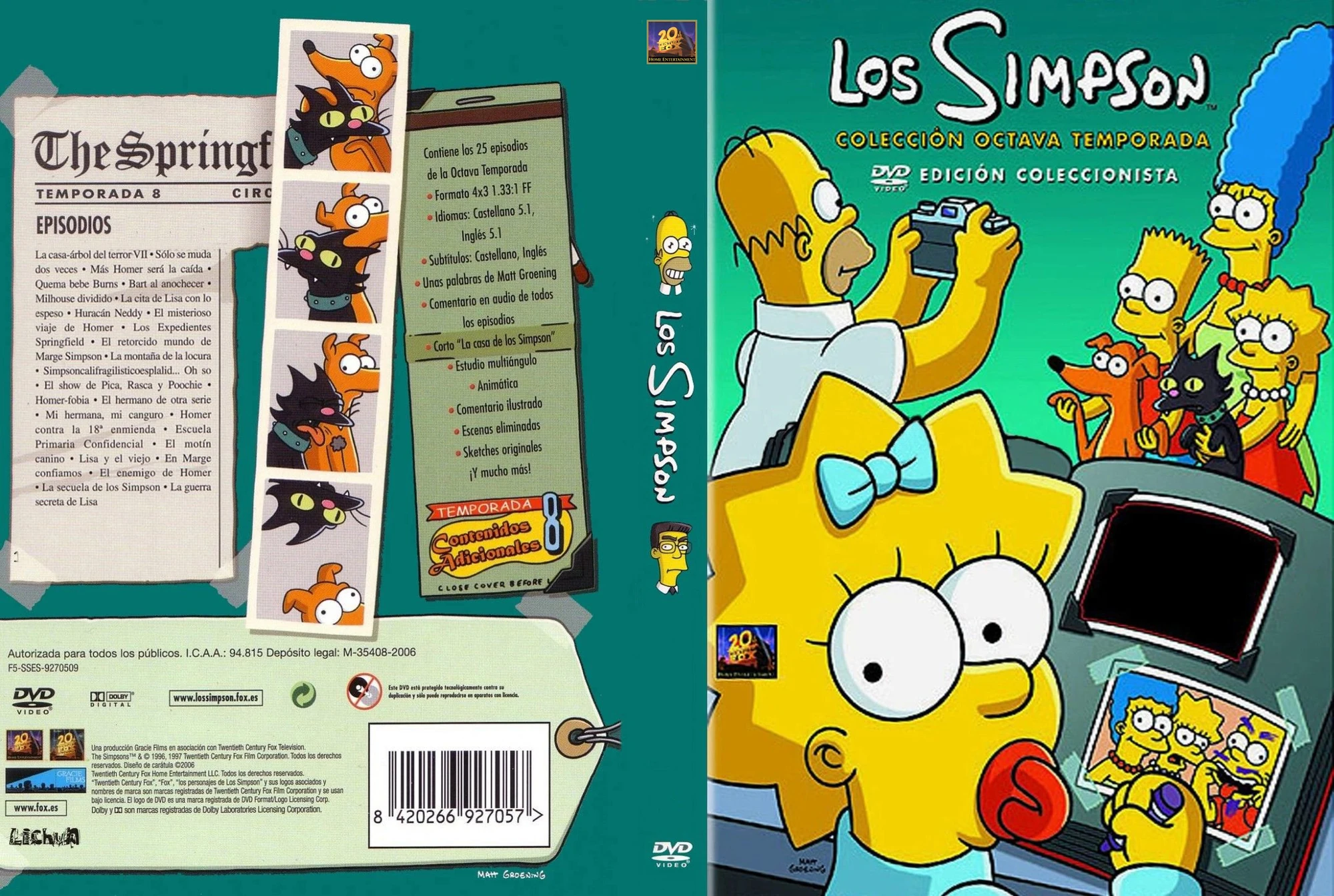 Image - Los Simpson 8 DVD.jpg | Simpsons Wiki | FANDOM powered by Wikia