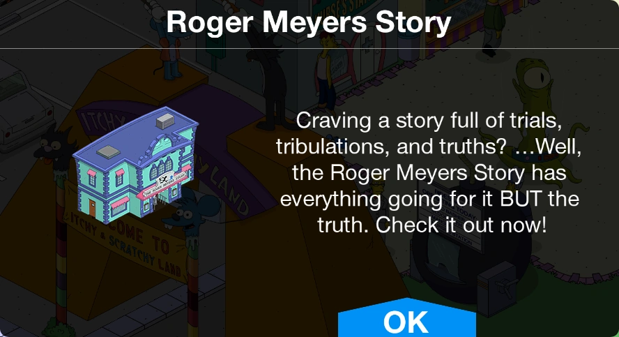 Roger Meyers Story | The Simpsons: Tapped Out Wiki | Fandom