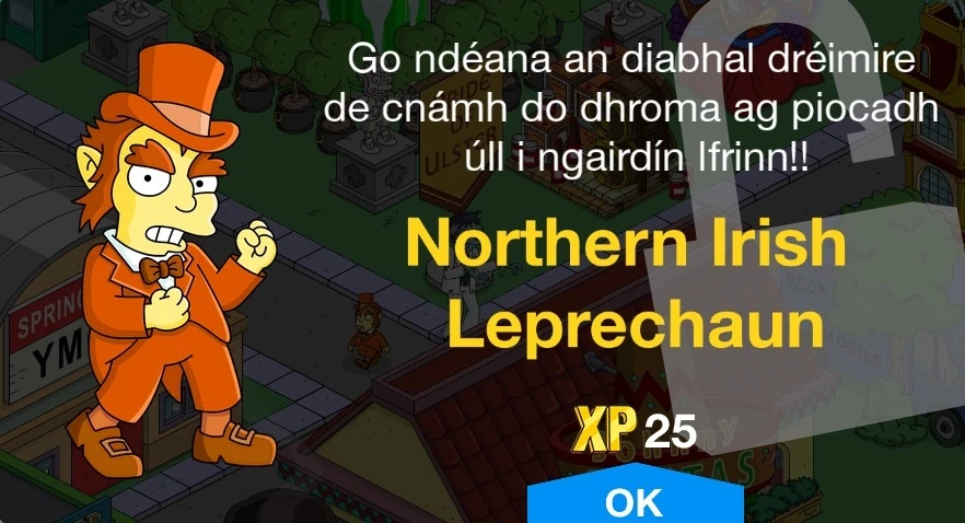 Northern Irish Leprechaun | The Simpsons: Tapped Out Wiki | Fandom