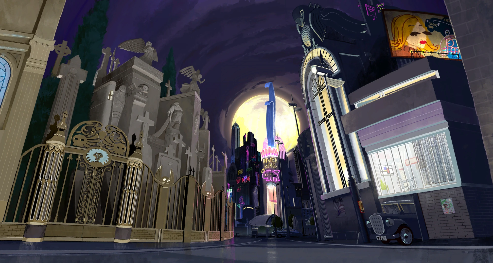 Imagen - Calles de New Meridian (Escenario ID).png | Skullgirls Wiki ...