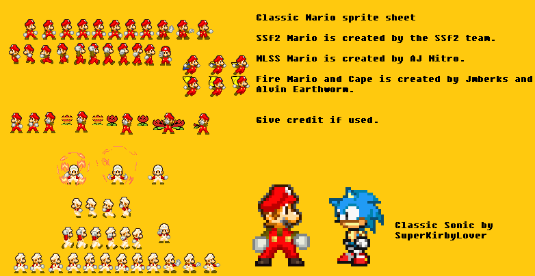 Image - Classic Mario Sprite Sheet.png | Smt64 and Friends Wikia ...