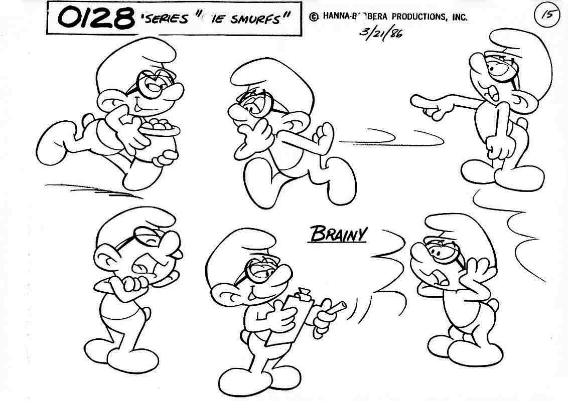 The Smurfs Original Stat Model Sheet