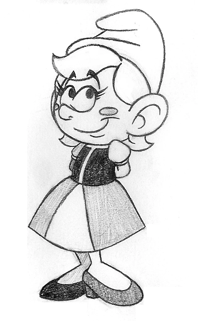 Image - Princess Smurfette Profile Sketch - Smurfs.jpg | Smurfs Fanon ...