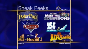 Sneak Peeks menu from Garfield: A Tail of Two Kitties 2006 DVD | Sneak ...