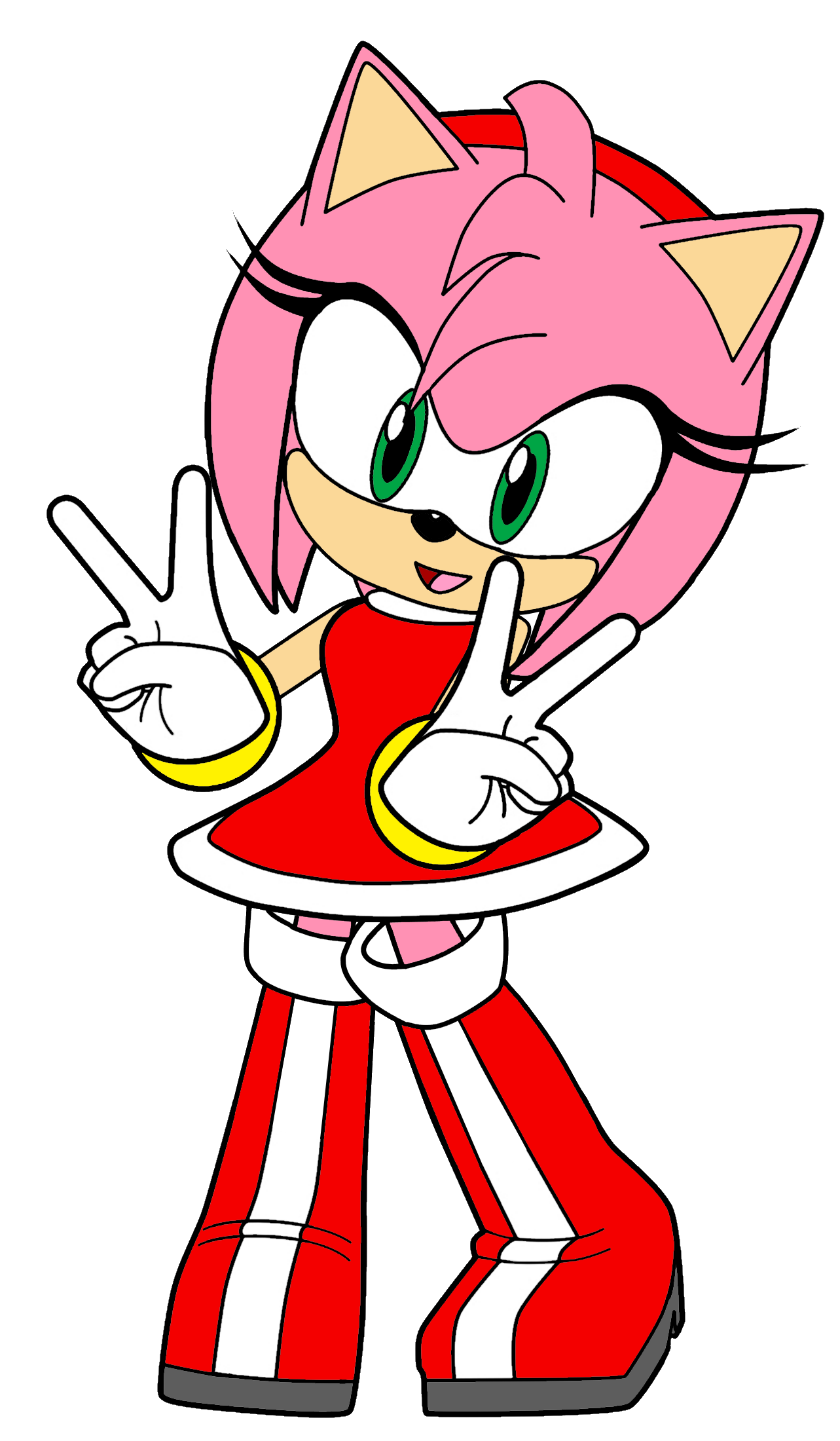 Party Supplies Sonic The Hedgehog Clipart Image Amy Rose Jumping Png