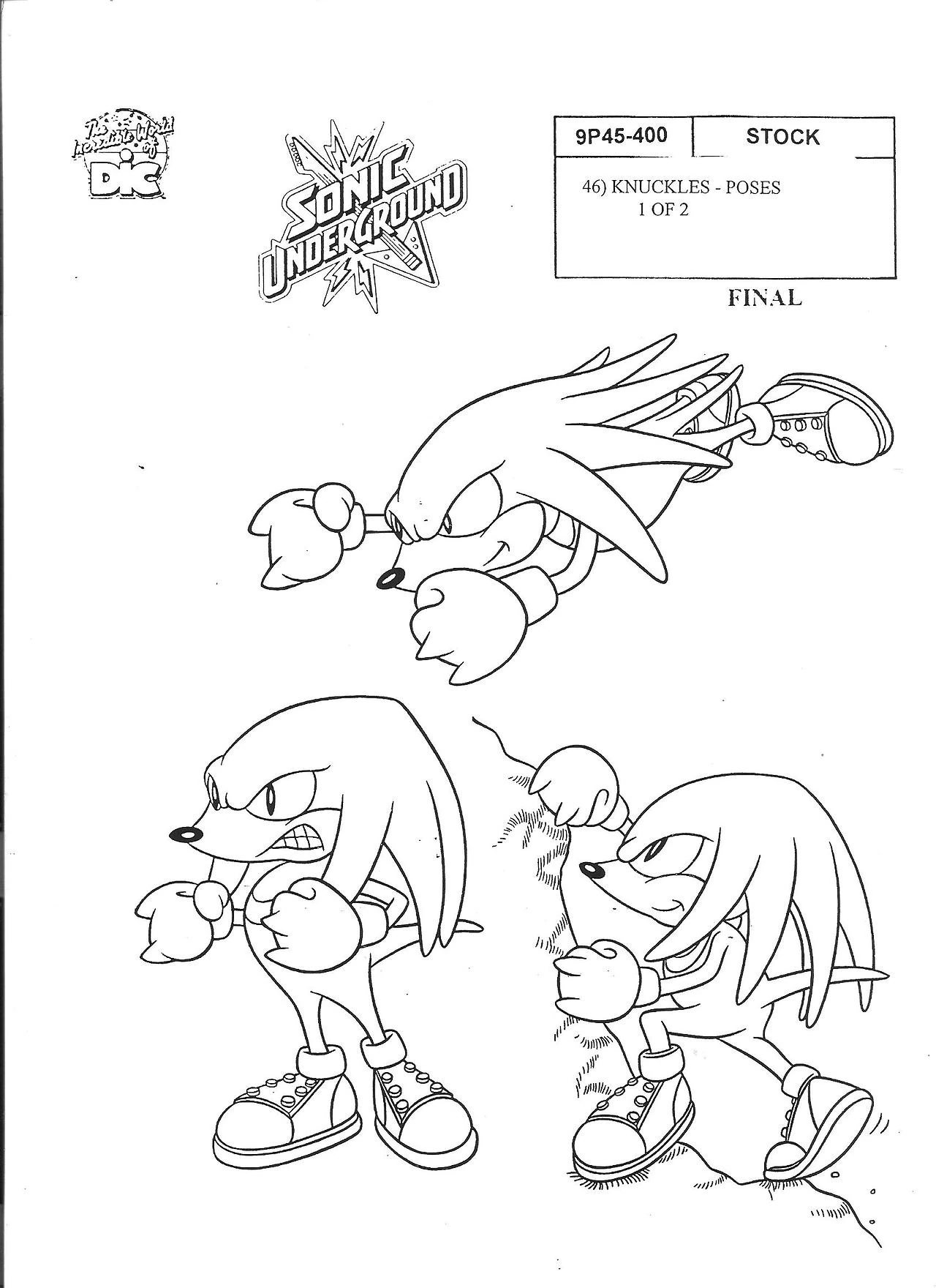 Image - Knuckles(Underground)modelsheet4.jpg | Sonic News Network ...