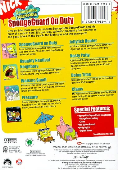 Image - SpongeGuard on Duty (DVD) Back cover.jpg | Encyclopedia ...