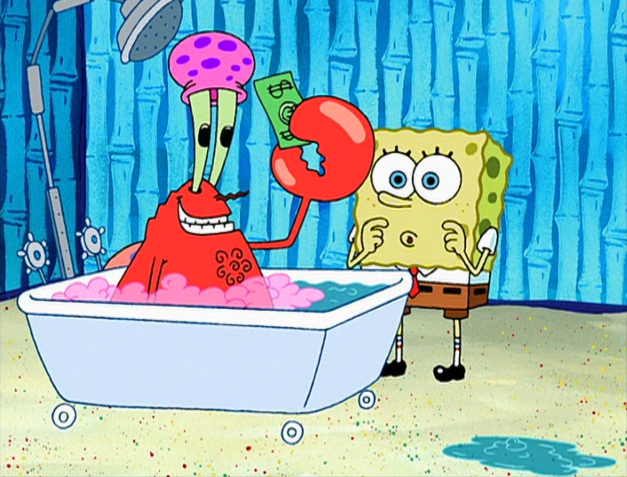 Image Mr Krabs In Gary Takes A Bath Png Encyclopedia Spongebobia