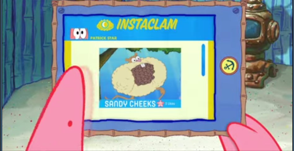Sandy's treedome/gallery/Patrick Star Checks His Instaclam ... Sandy's treedome/gallery/Patrick Star Checks His Instaclam ...