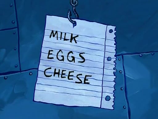 Floating shopping list | Encyclopedia SpongeBobia | Fandom