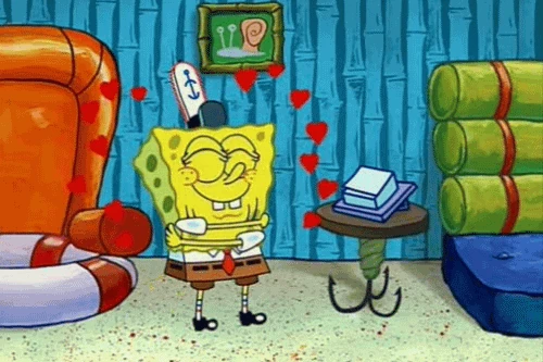 Image - SpongeBob Hug Himself.gif | Encyclopedia SpongeBobia | FANDOM ...