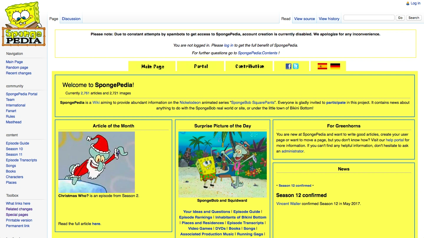 SpongePedia | Fanonia SpongeBobia | Fandom