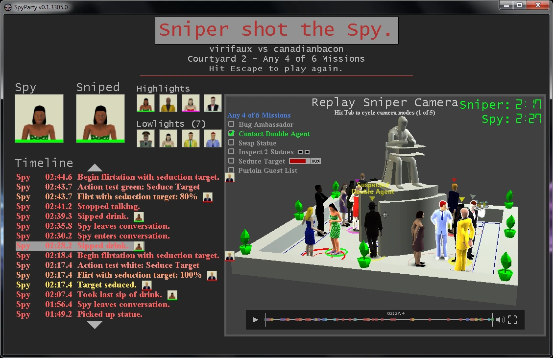 Replays | SpyParty Wiki | FANDOM powered by Wikia